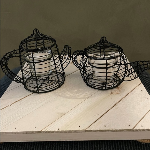 Vintage | Accents | Vintage Pair Hand Crafted Wire Teapotcreamer Set ...